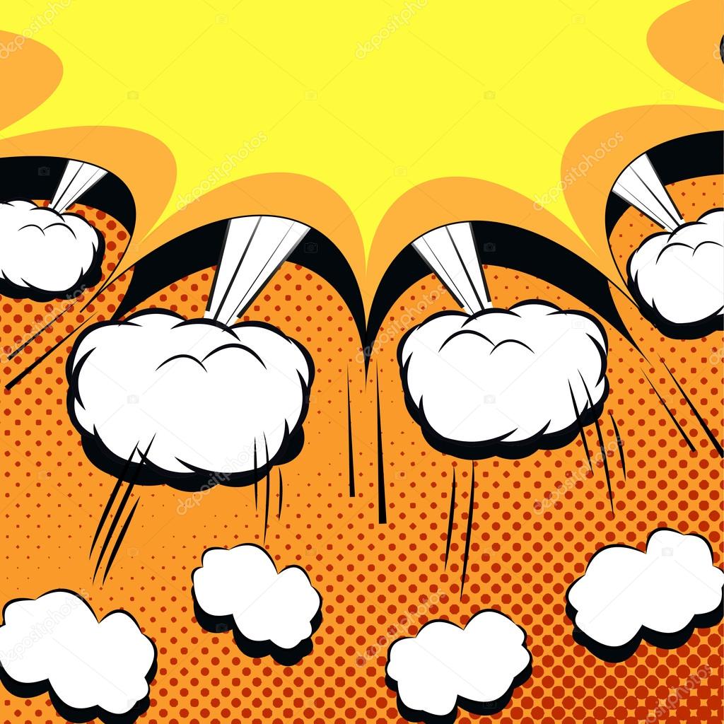 Comic book cartoon with explosion Stock Vector Image by ...