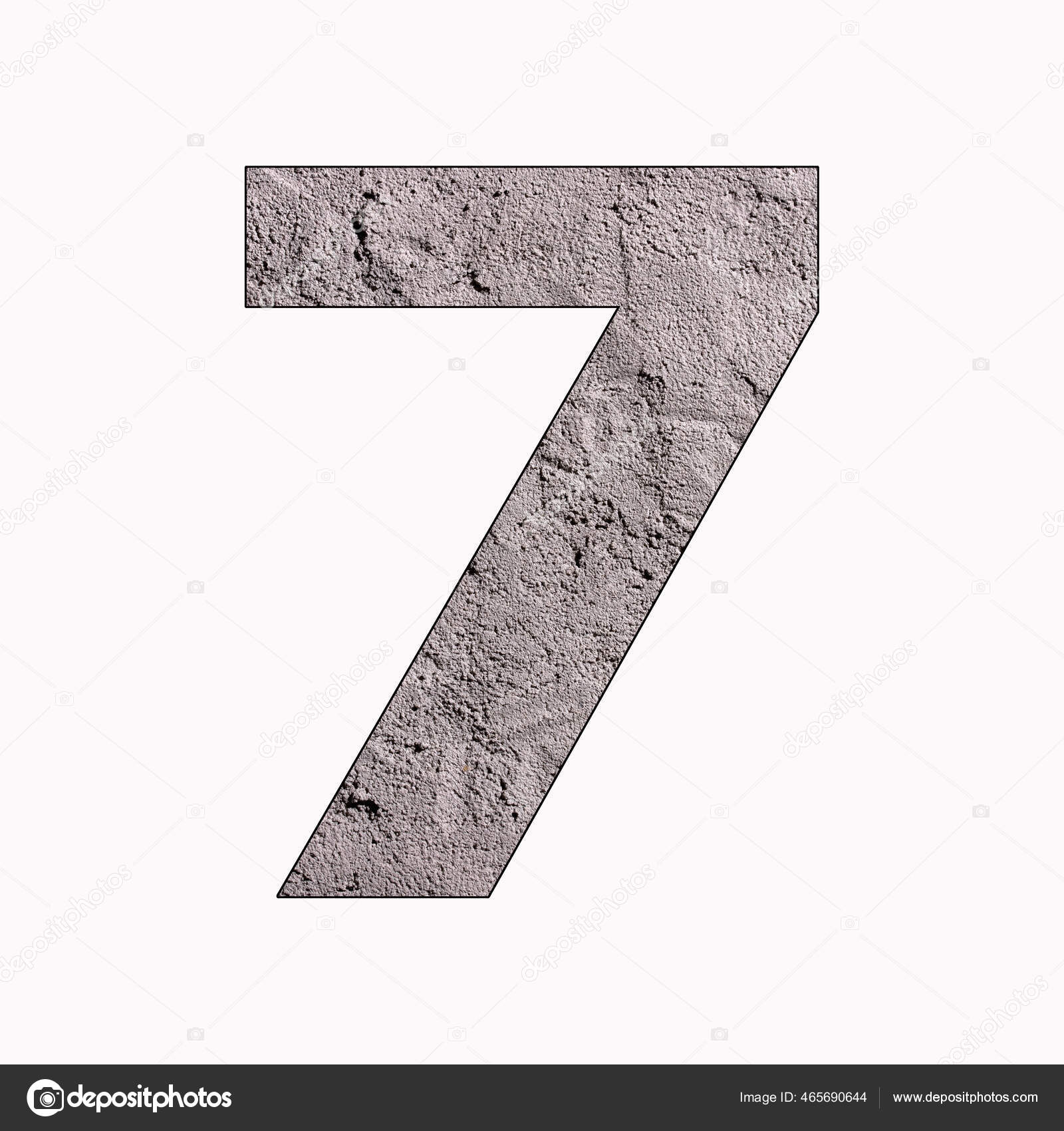 Number Gray Stucco Texture Isolated White Background — Stock Photo ...