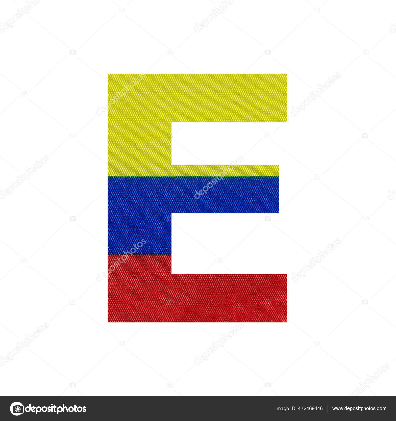 Letra Del Alfabeto Colores Bandera Colombia — Foto de stock #472469446 ...