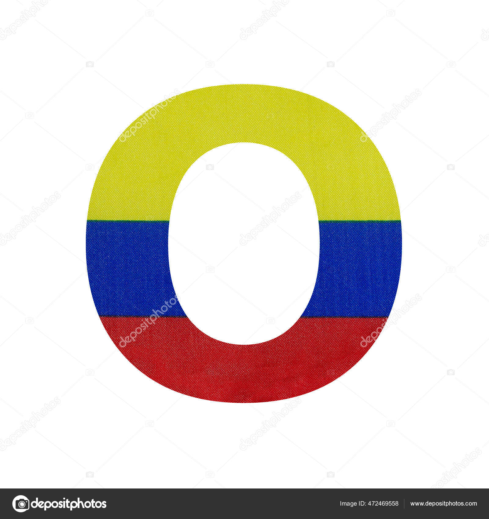 Letra Mayúscula Bandera Colombia Colores — Foto de stock ...