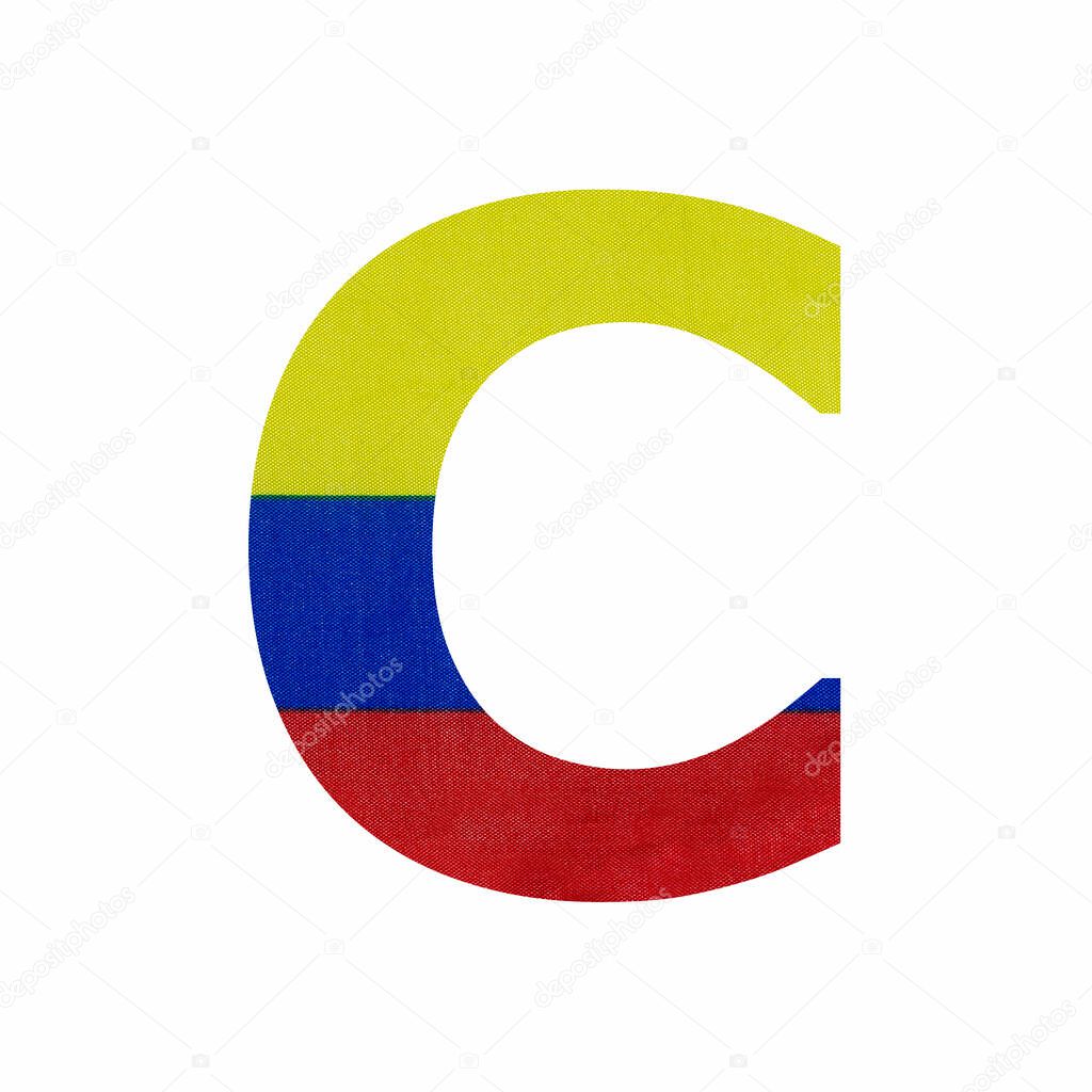 Letra Del Alfabeto Colores Bandera Colombia — Foto de stock ...