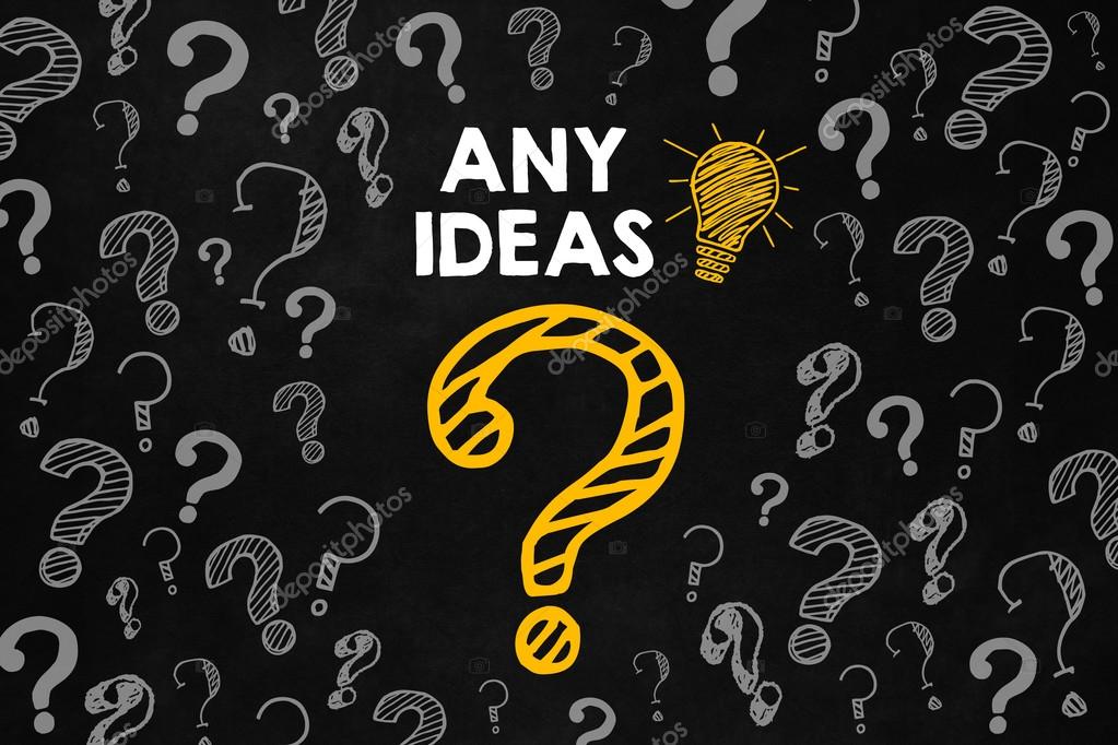 Blackboard saiyng Any Idea Stock Photo by ©ramontillo 97478484