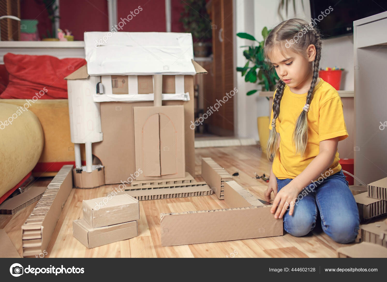 Cardboard Box House For Kids
