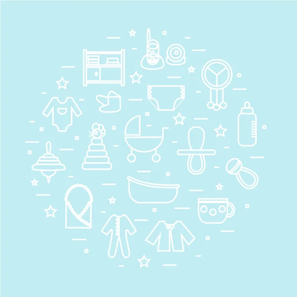 Baby icons in circle shape ⬇ Vector Image by © redy-red.meta.ua ...