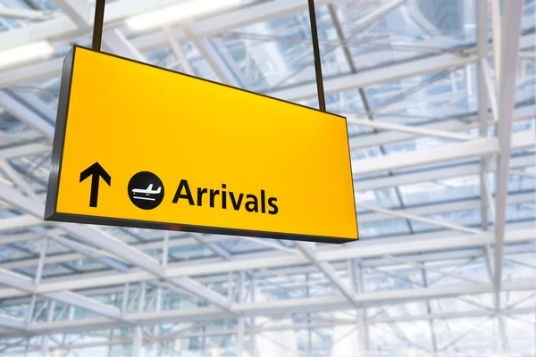 Flight, arrival and departure board at the airport — Stock Photo ...