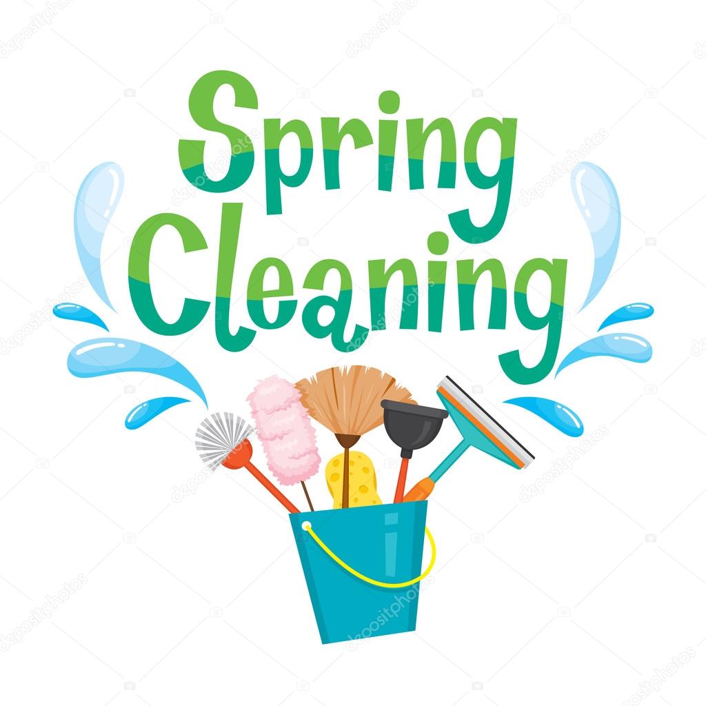 Spring Cleaning Letter Decorating And Cleaning Equipment Stock Vector ...