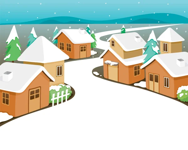 Vector Winter Village Stock Vector Image by ©PinkPueblo #23299922