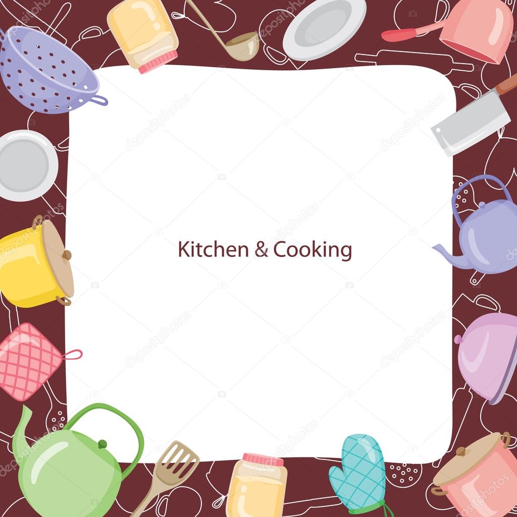 Cooking Utensils Border Clip Art