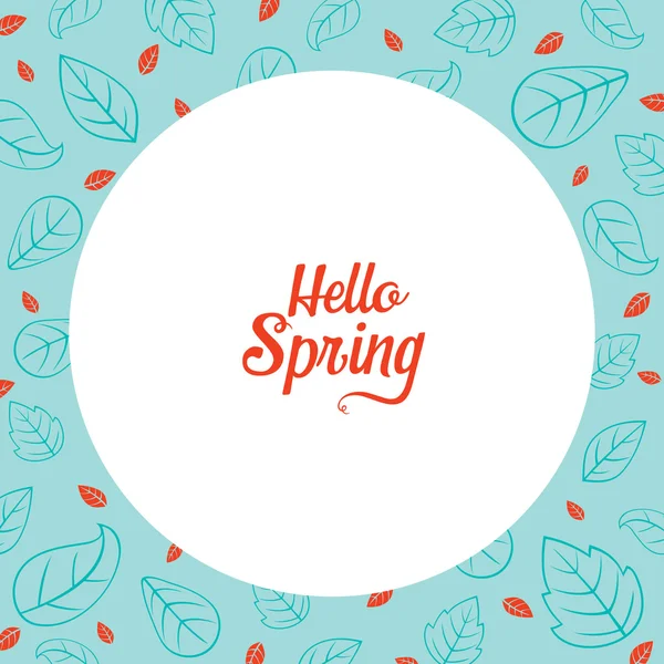 Hello Spring Letter Decorating With Animal, Leaf And Flower Stock ...