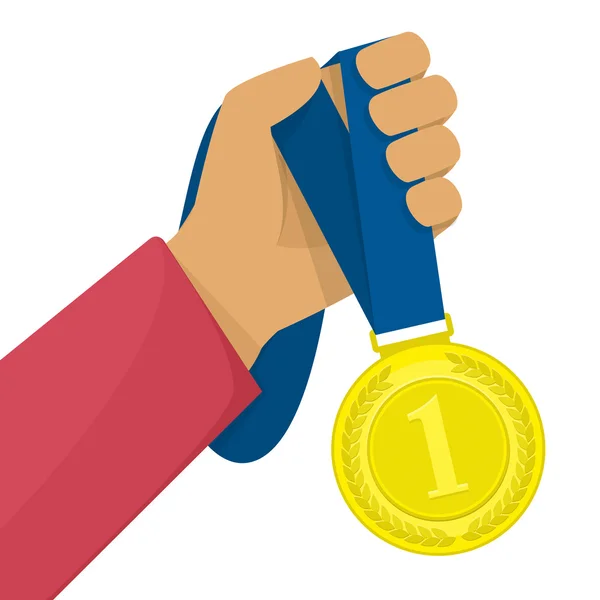 Hand holding medal Vector Art Stock Images | Depositphotos