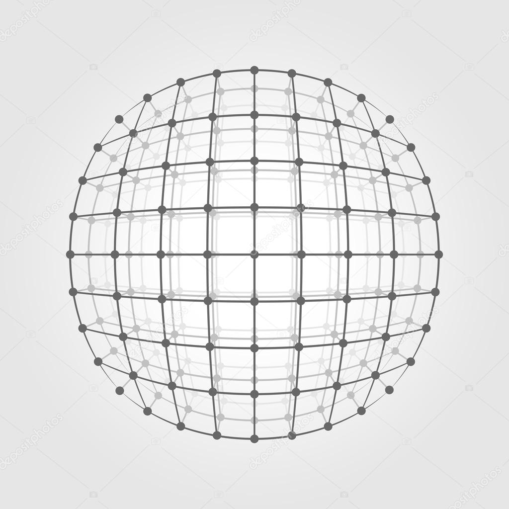 Wireframe mesh a circle Stock Vector Image by ©art-sonik #116316548