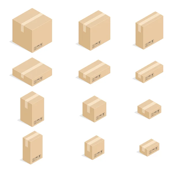 Cardboard boxes and pallets. Stock Vector by ©art-sonik 127990458