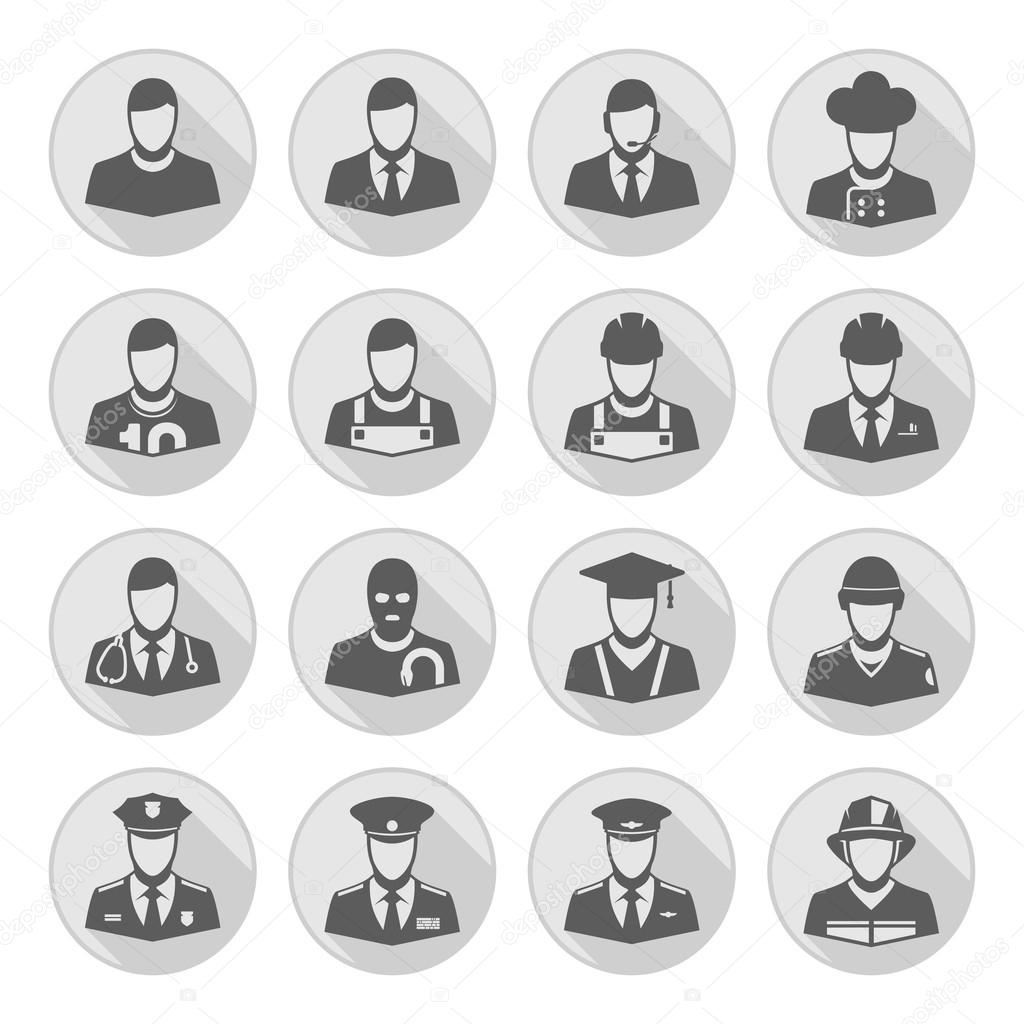 Vector profession icon with long shadow Stock Vector Image by ©art ...