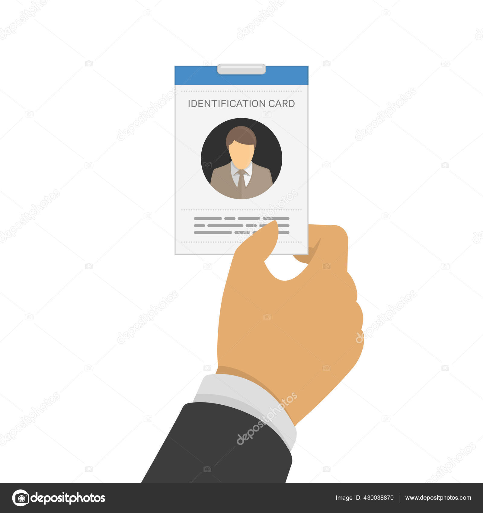 Id card in hand. Stock Vector Image by ©art-sonik #430038870