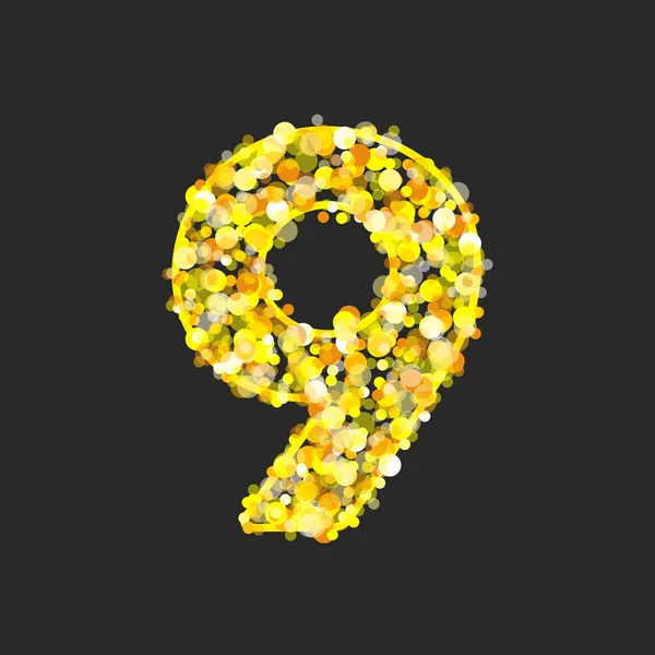 Gold glittering number 7. Stock Vector by ©art-sonik 443934856