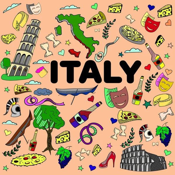 Italy line art design vector illustration — Stock Vector ...