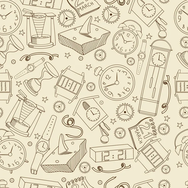 Vector Time pattern. Time background with world — Stock Vector ...