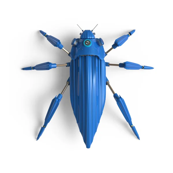 Top view of artificial, streamline, art deco style, beetle insect robot ...