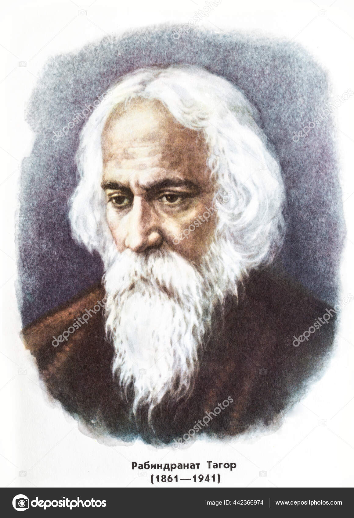 Rabindranath Tagore Old Postcard – Stock Editorial Photo ...