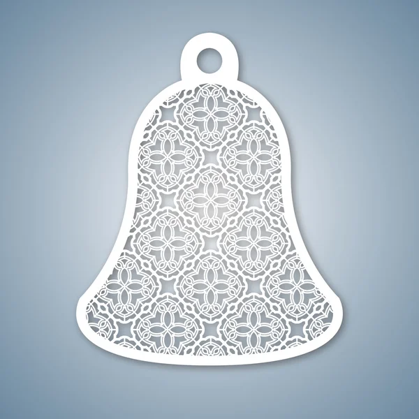 Christmas bell with geometric pattern. Laser Cutting template Stock ...