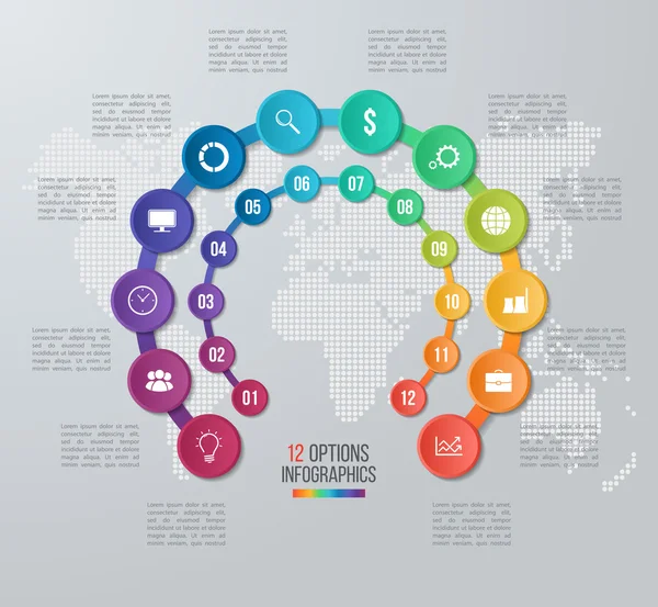 Vector circle infographic template for graphs, charts, diagrams. Stock Vector Image by ©rikkyal ...