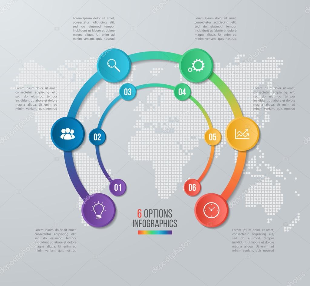 Vector circle infographic template for graphs, charts, diagrams. Stock ...
