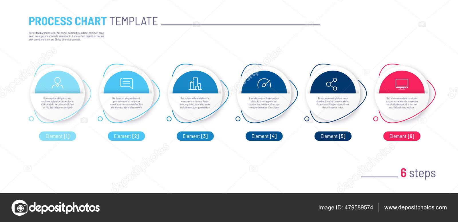 Image vectorielle Modèle de diagramme de processus infographique ...