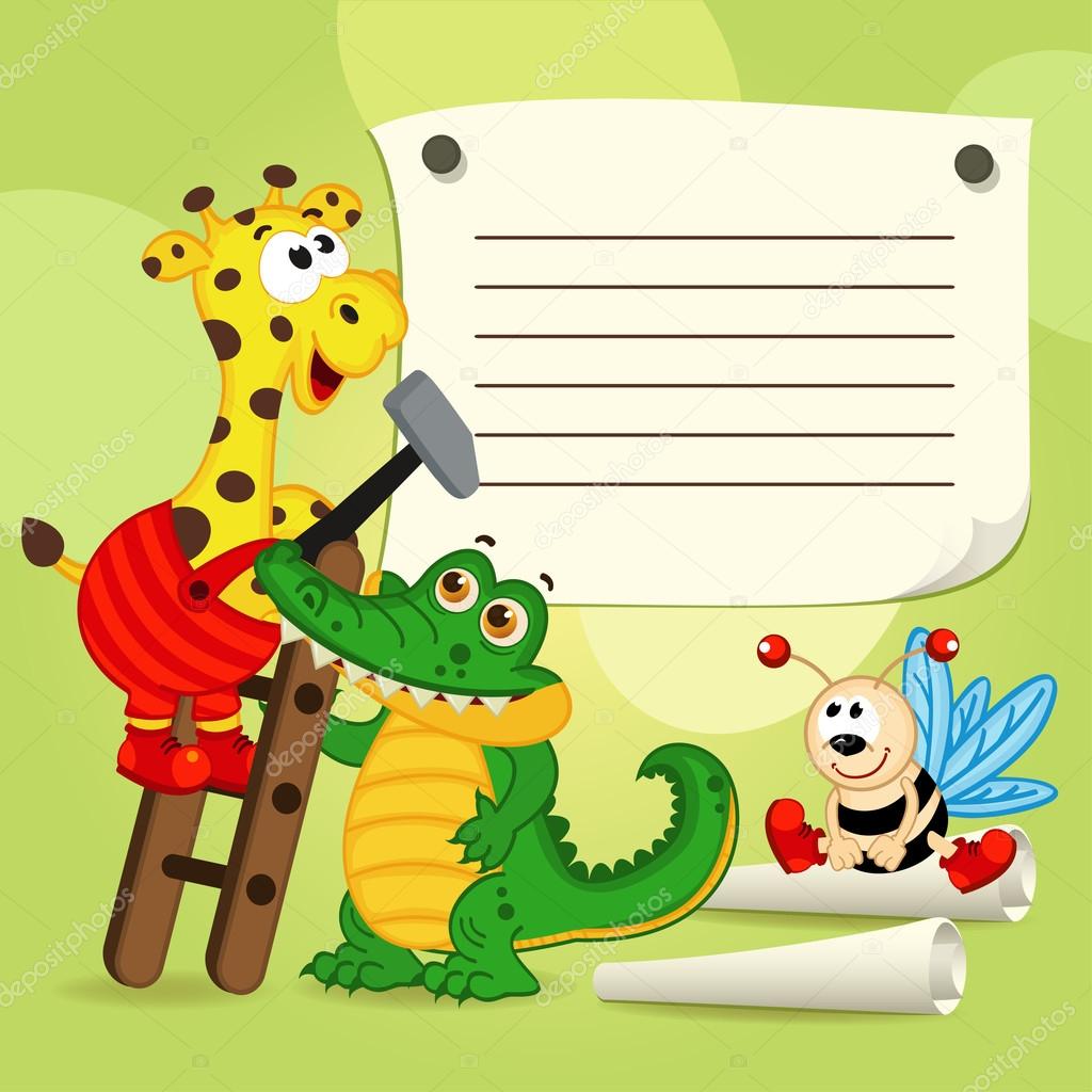 Animals sheet of paper vector Stock Vector Image by ©nkiseleva1.gmail ...