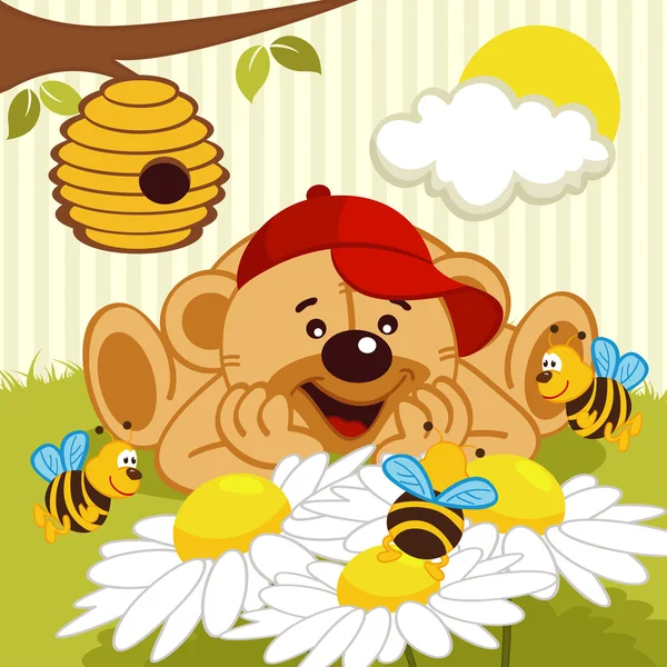 Teddy bear takes honey bees Stock Vector Image by ©nkiseleva1.gmail.com ...