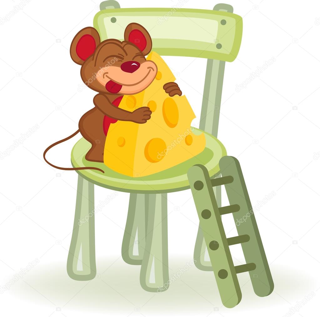 Mouse with cheese on a chair Stock Illustration by ©nkiseleva1.gmail ...