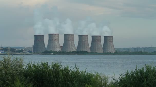 Nuclear power plant. The cooling system of nuclear reactor. Five ...