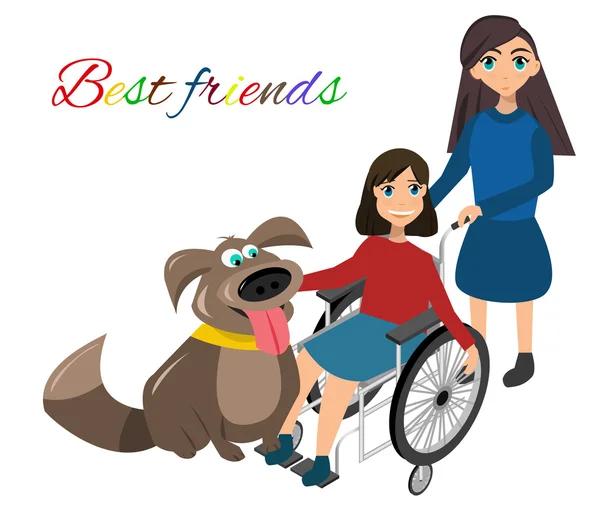 Special needs children with friends — Stock Vector © ladykristy.mail.ru ...