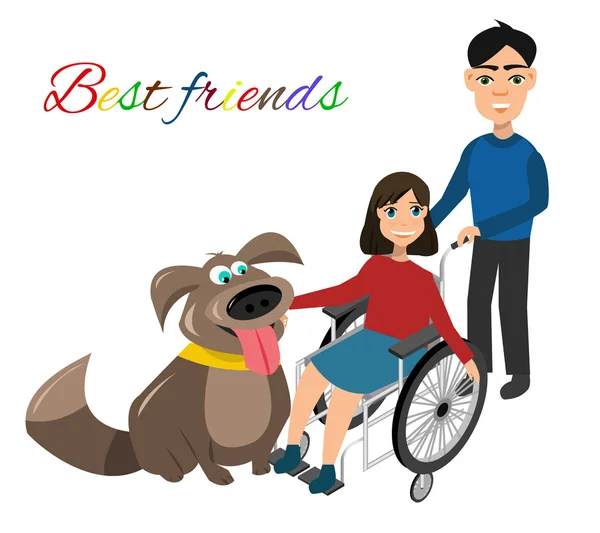 Special needs children with friends — Stock Vector © ladykristy.mail.ru ...