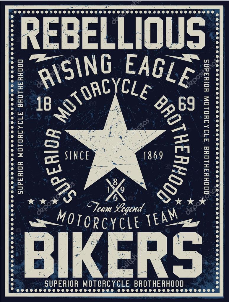 Vintage Biker Emblem — Stock Vector © Seventyone 118110204