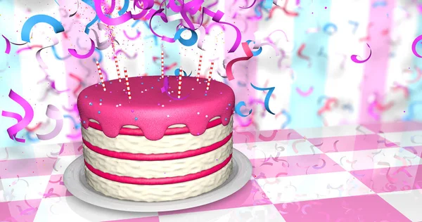 Cartoon Exploding Cake