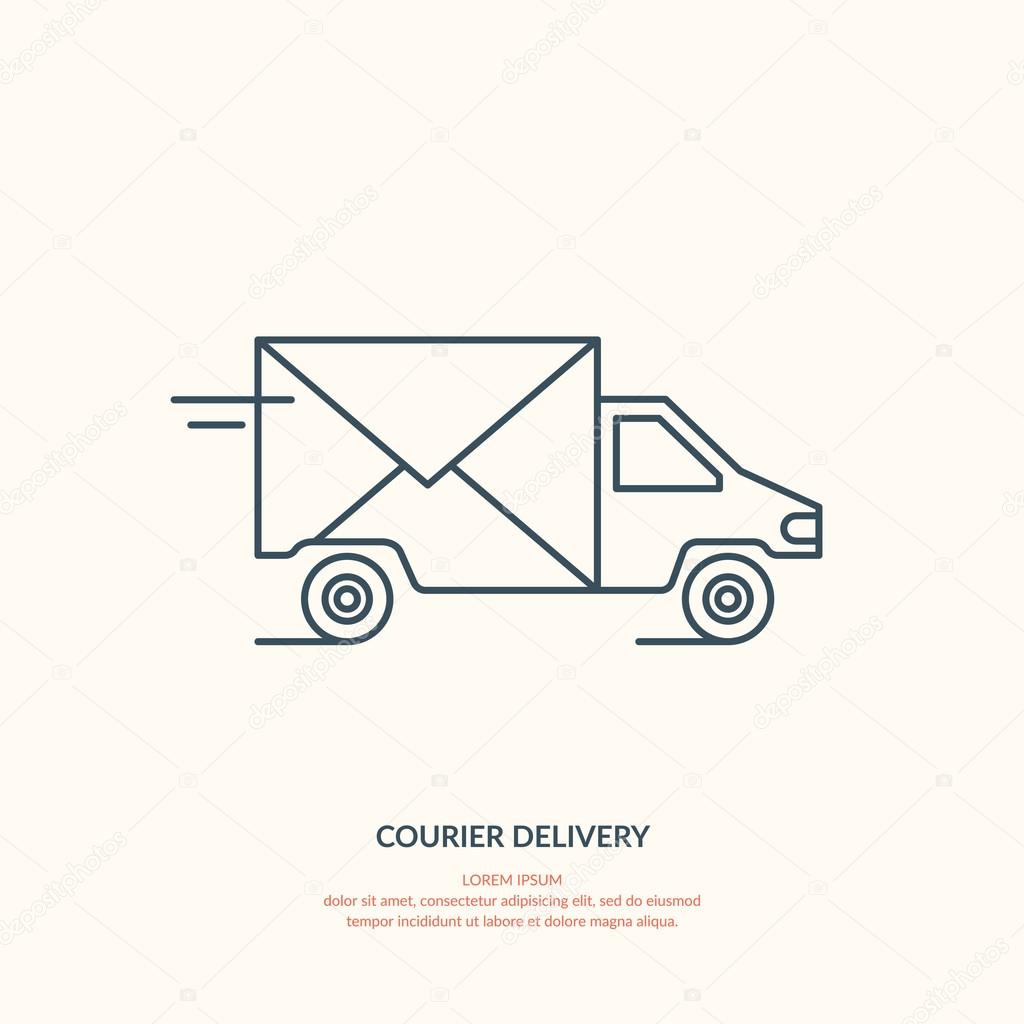 Courier vector delivery logo. Stock Vector Image by ©alekseyderin.gmail ...