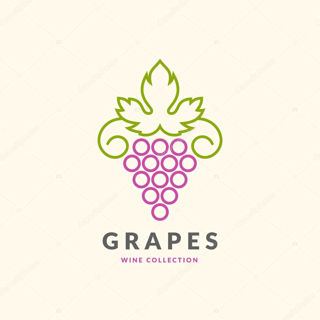 Concept grapes logo. Stock Vector by ©alekseyderin.gmail.com 104987392