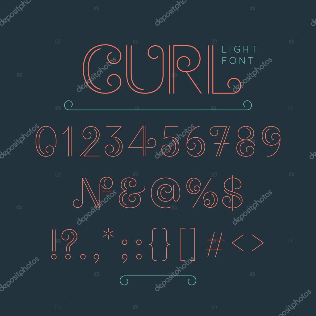 Numbers and extra characters for a font. Stock Vector by ©alekseyderin ...