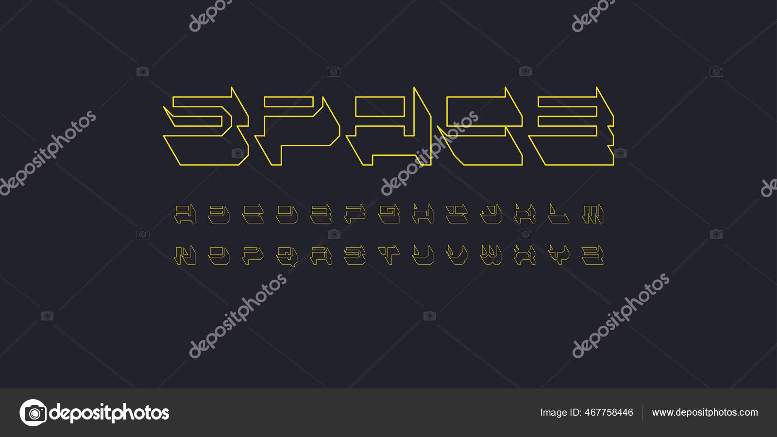 Modern alphabet font. Capital letters of the Latin alphabet. Stock ...