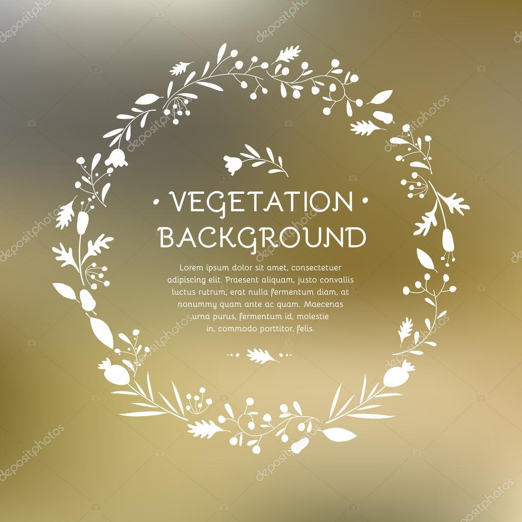 Vegetation background. Elements for design Stock Vector Image by ...