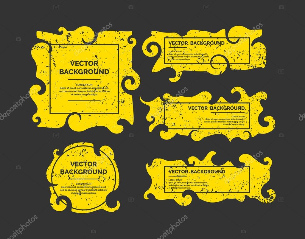 Set. Stickers. Backgrounds for design Stock Vector by ©alekseyderin ...