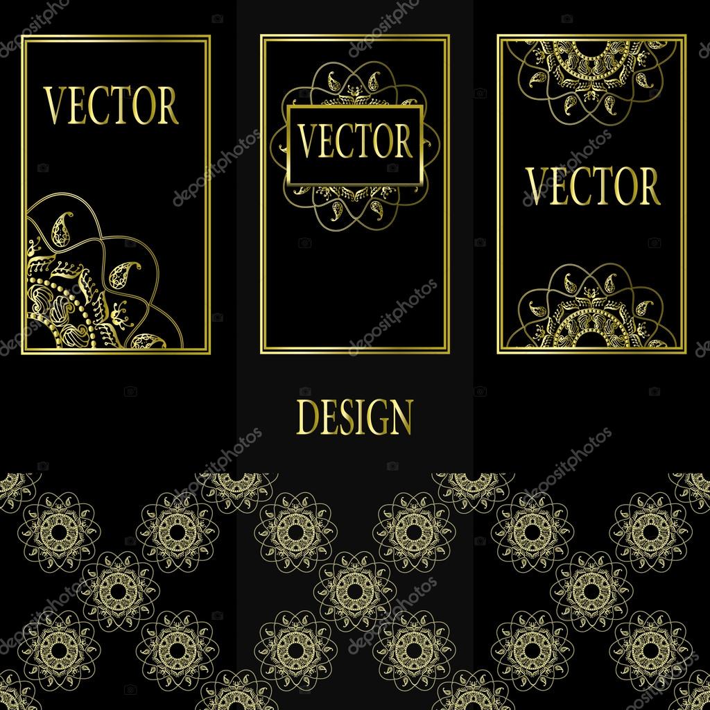 Vector set of design elements, labels and frames for packaging for ...