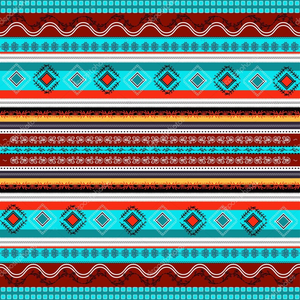 Colorful Tribal Pattern Wallpaper