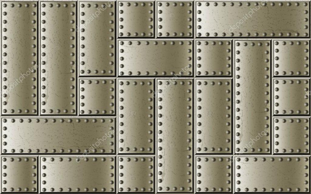 Riveted steel rivets and screws metal background Stock Vector by ...