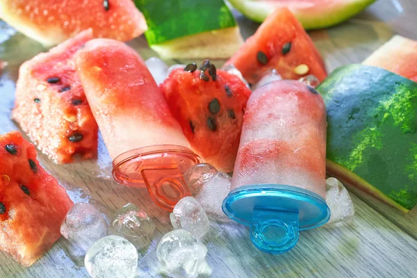 Frozen watermelon popsicles - Stock Image - Everypixel