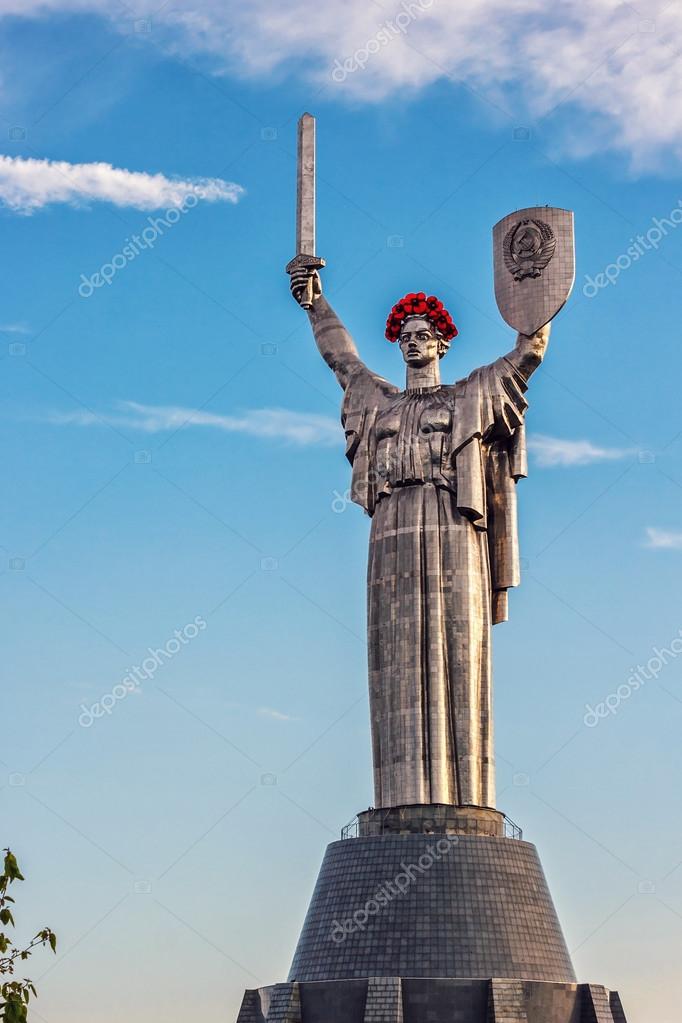 KIEV, UKRAINE - MAY 09: The Motherland Monument also known as Rodina ...