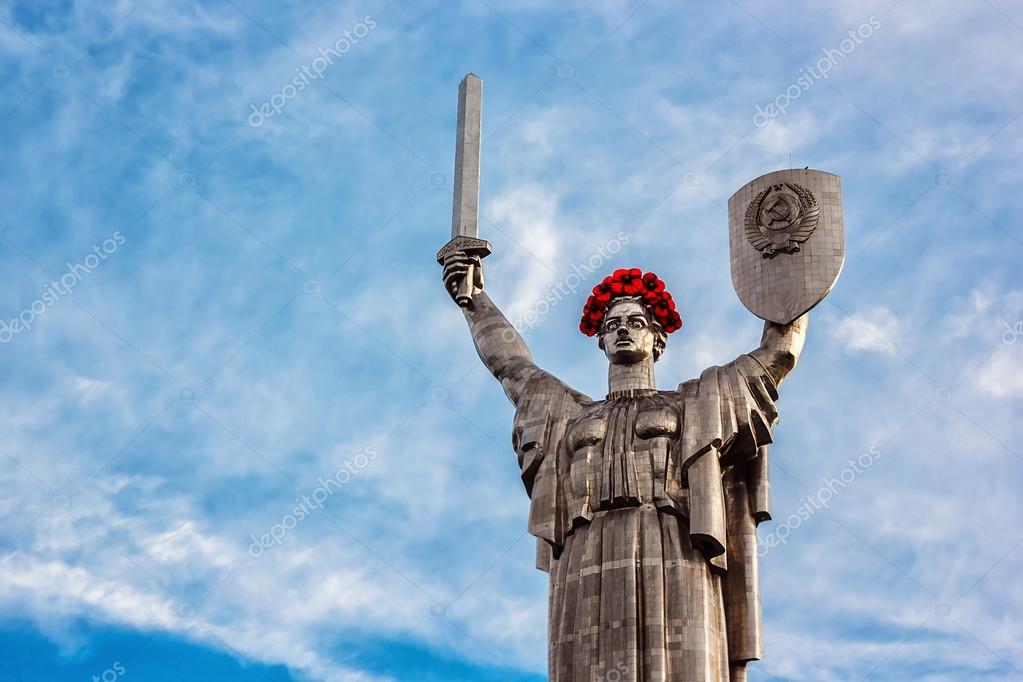 KIEV, UKRAINE - MAY 09: The Motherland Monument also known as Rodina ...