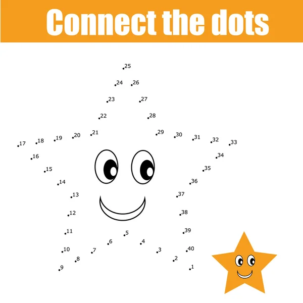 Connect the dots numbers children educational game. Printable worksheet ...