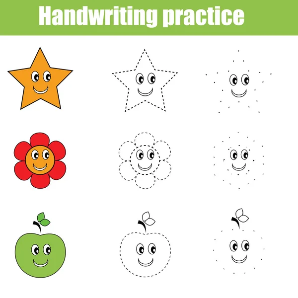 Practice handwriting Vector Art Stock Images | Depositphotos