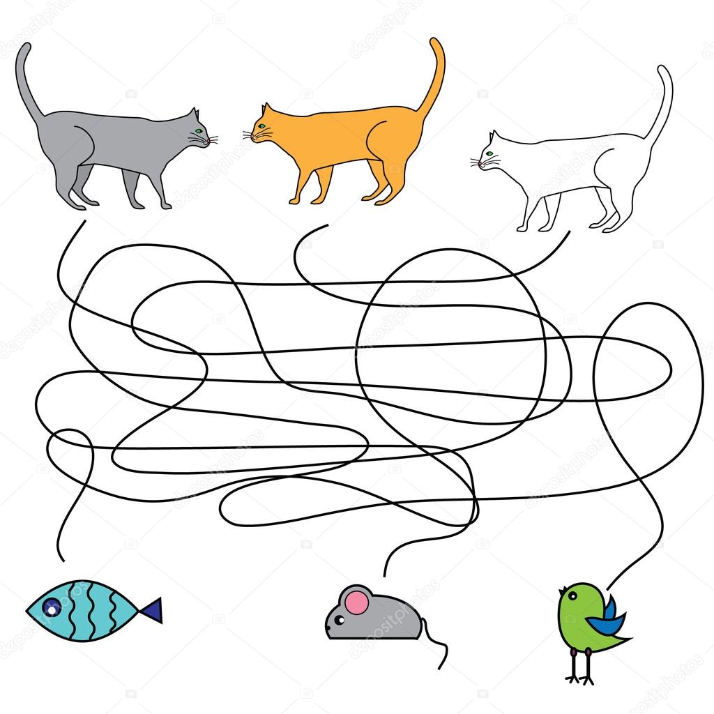 Matching children game, maze kids activity Stock Vector by ©ksuklein ...